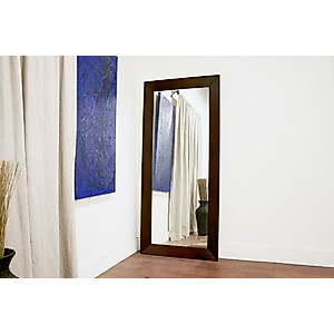 Baxton Studio Doniea Dark Brown Wood Frame Modern Mirror, Rectangle