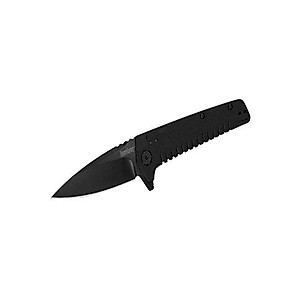 Kershaw 1935X Fatback Folding Knife Assisted Opening, Steel-Black Oxide Finish, Black Nylon Handle