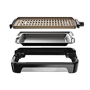 George Foreman Smokeless Indoor Grill, Party Size, Black, GFS0172SB