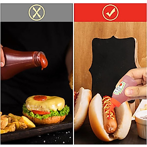 4 Pieces Mini Ketchup Bottles for Bento Box Accessories,25ml Mini Condiment Squeeze Bottles Portable Honey Sauce Salad Dressing Dispensers Jars Containers for Kids Adults Lunch Box