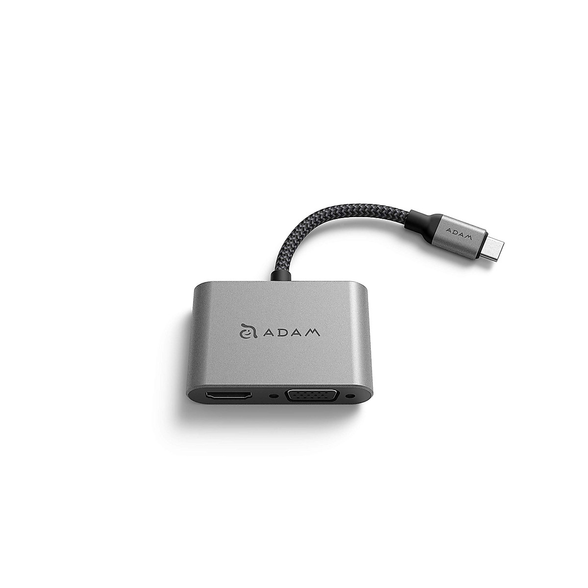 Adam Elements Male to Female VGA, HDMI, USB Type C Cable, 6ft, Lightweight and Durable