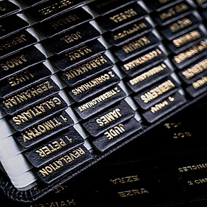 UPAFEXXI-Leather Bible Tabs, Bible Tabs for Women and Men(Gold Foil Lettering) Large Print Stickers, Easy to Read and Apply, 80 Chapters Labels for Easy Navigation(Black)