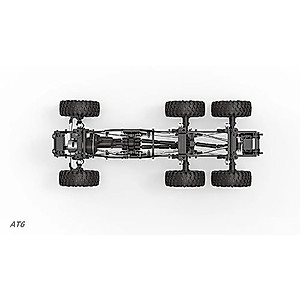 wheelfun CROSSRC 6WD RC Off-Road Truck Pickup 1/10 6X6 AT6 Remote Control Electric Climbing Cars Rock Crawler 2Speed Gearbox Motor ESC Servo Light Hobby Grade Pickup for Adults