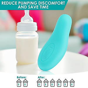 Warming Lactation Massager for Breastfeeding, Breast Warmer for Pumping, Nursing, Heat and Vibration Support for Clogged Milk Ducts Improve Milk Flow (Teal)