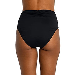 La Blanca Women's Island Goddess Cinch Back High Waist Bottom, Black, 12