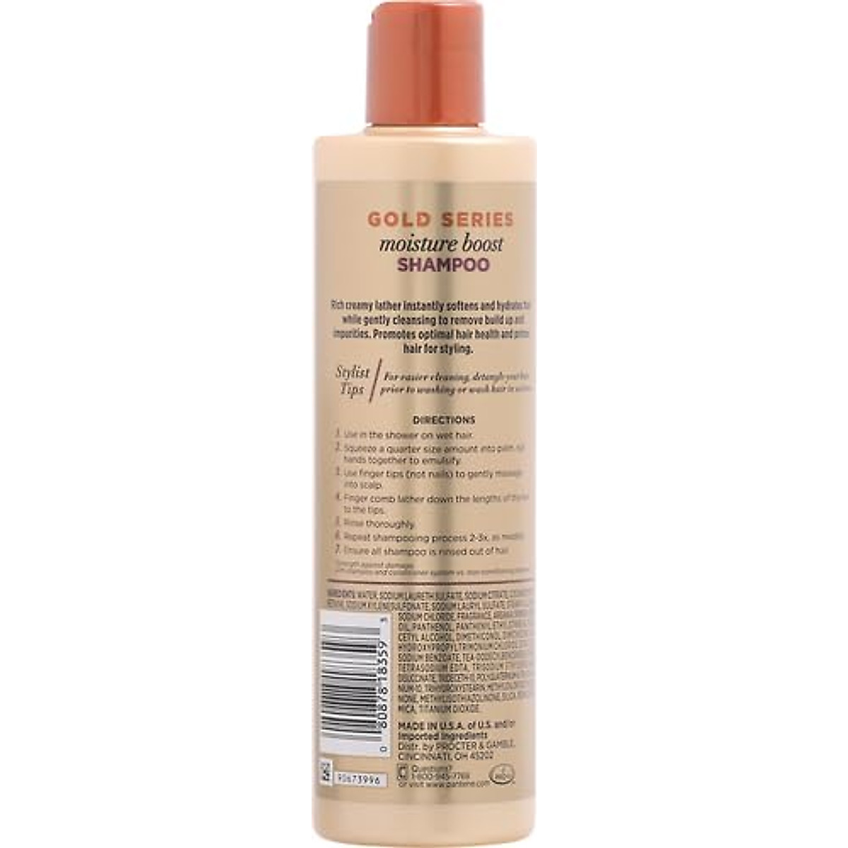 Pantene ProV Gold Series Boost, Moisture Shampoo, 9.1 Fl Oz