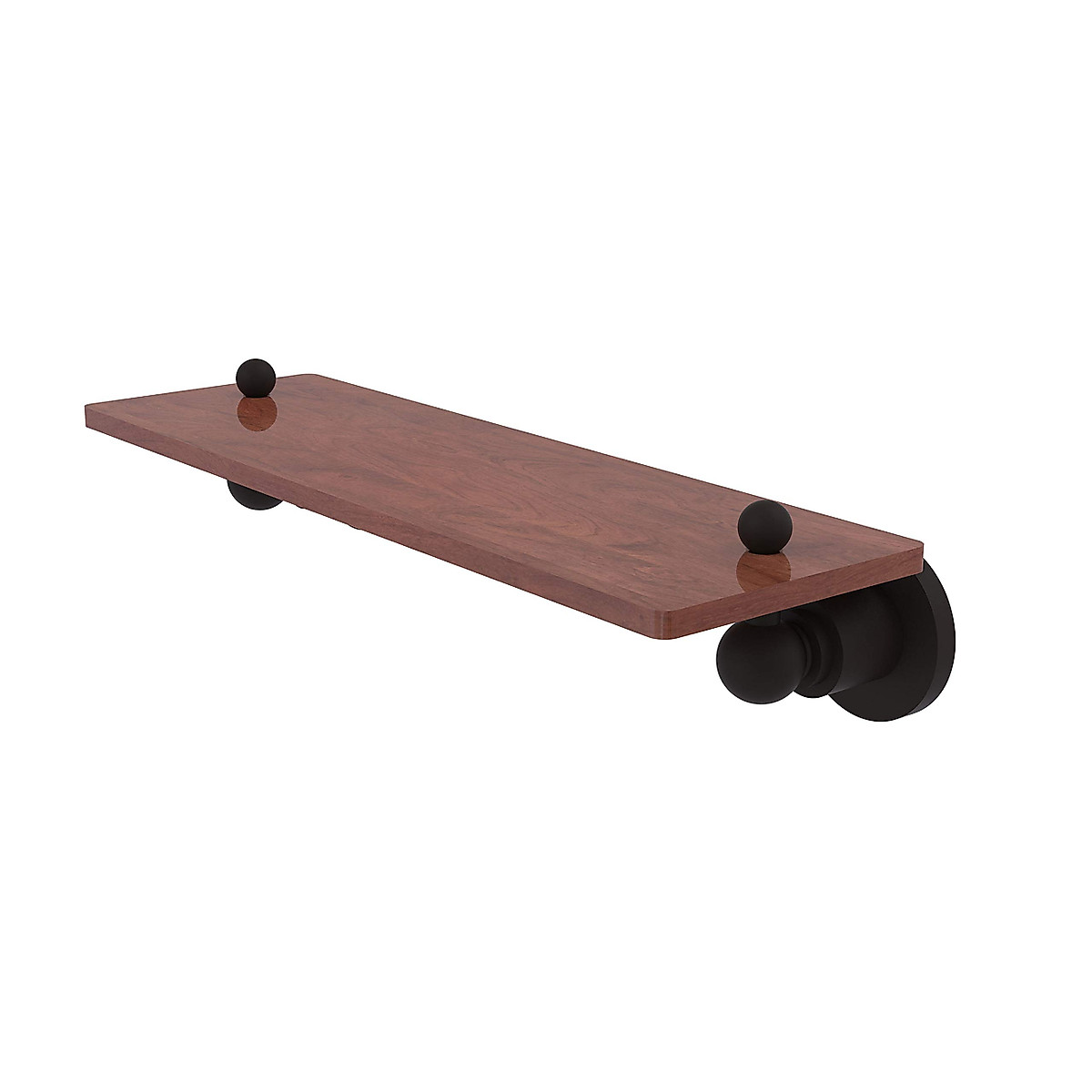 Allied Brass AP-1-16-IRW Astor Place Collection 16 Inch Solid IPE Ironwood Wood Shelf, Oil Rubbed Bronze