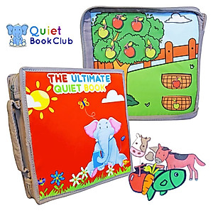 Quiet Book Busy Book for Toddlers Montessori Book Airplane Activity Toy for Car Preschool Travel Activities Road Trip