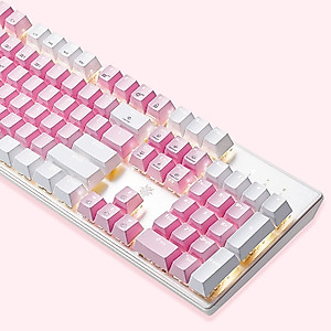 Hexgears GK715 Mechanical Gaming Keyboard, 104 Keys Full Size Wired Computer Keyboard, Hot Swappable Kailh Box Switches, ABS Keycaps, Blue Backlit Gaming Keyboard for PC/Laptop