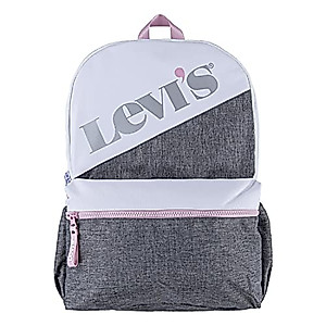 Levi's Unisex-Adults Classic Logo Backpack, Grey/Pink, One Size