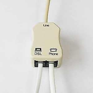 Antfly 3 PCS 2 Wire, 1 Line DSL Filter, with Built in Splitter, Phone Jack Splitter, in-line DSL Filter Splitter/in-line DSL Filter RJ11 6P2C Male to 2 Female Telephone Modem ADSL Splitter Filter