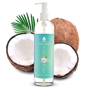 Pursonic Pure Unscented Fractionated Coconut Oil - 16 Oz Multipurpose Oil for Skin, Hair, Body Massage & Makeup Removal - Carrier Oil for Essential Oils and Aromatherapy
