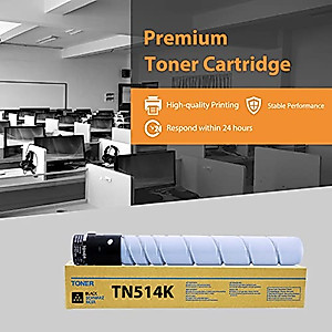Jmomy Compatible TN514 TN514K TN-514 TN324 TN326 TN512 TN513 TN515 TN516 A9E8130 Toner Cartridge Replacement for Konica Minolta Bizhub C458 C558 C658 (28,000 Pages, Black, 2 Pack )