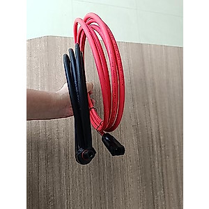 JYFT 10AWG(6mm²) Solar Extension Cable with Two-Preinstalled PV Compatible Female and Male Connector (10FT Red + 10FT Black)