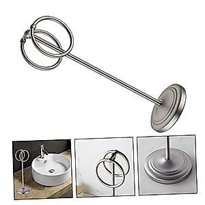 Cabilock 1pc Rings Silver Store Hand Rack Stand Bathroom Fingertip Movable Color Ring Holder Towel Floor-Standing Countertops Kitchen Desktop Accessory Decorative Towels Organizer Vanity