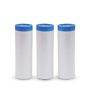 VECOPE 3-Piece Set,Pre- Masking Film Protection Covering Cloth Tape | for Automotive Covering Painting Paint Masking (5-Feet X 65-Feet)