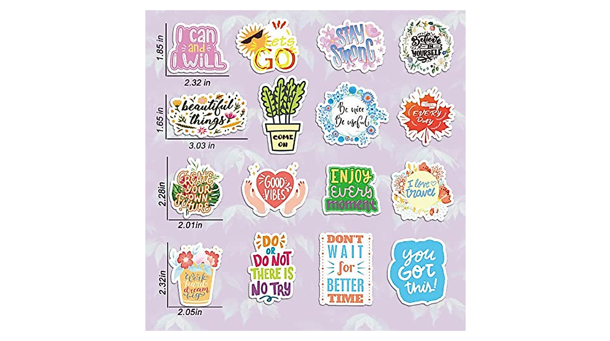 Inspirational Motivational Stickers – 150 Waterproof Vinyl Quotes for ...