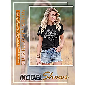 StarVnc Womens Sanderson Sisters Shirt Brewing Co Premium Witches Brew Graphic Tee Halloween T-Shirt Costumes Casual Fall Tops, S5-black