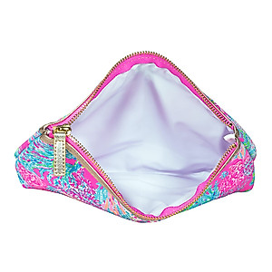 Lilly Pulitzer Pink Insulated Snack Bags with Zip Closure, 2-Pack Reusable Food Pouches for Kids/Adults, Seaing Things