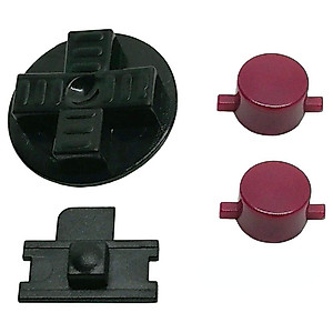 Plastic Buttons A B Button Mod + & Conductive Rubber Pads for Nintendo Game Boy GB DMG-01 (B)