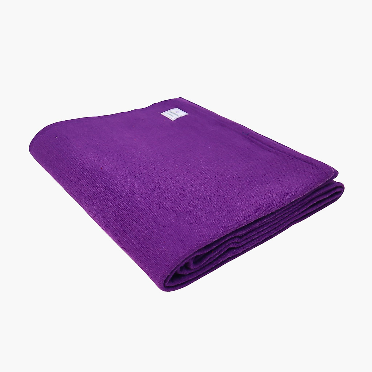 Yoga Blanket, 100% Cotton Hand Woven Blanket, Blanket for restorative yoga, Pune Iyengar Yoga Blanket, Yogikuti Colored Blanket (Purple)