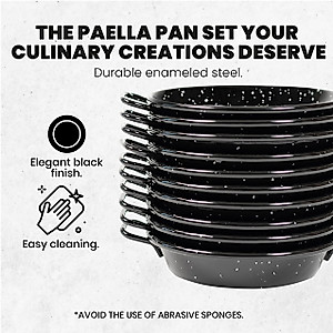 Machika Enameled Tapas Pan Set | Nonstick Frying Pan | Perfect for Tasting & Side Dishes | Enameled Skillet | Pack of 10 | 3.94" |