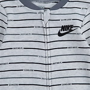 Nike Baby Boy All Over Print Full Zip Footed Coverall (G(56E489-X58)/B, 3 Months)