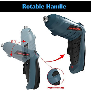 HANMATEK Rechargable Cordless Screwdriver Kits with straight and pistol style Powerful Electric Screwdriver Small Screw Guns