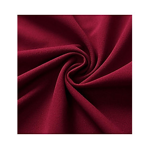 DRESSTELLS Cocktail Dress for Women, 2024 Formal Wedding Guest Mother Bride Evening Dress, Aline Swing 1950s Vintage Tea Party Graduation Long Dresses Burgundy 2XL