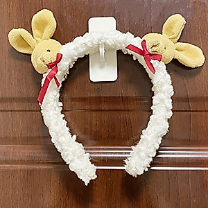 ruisheng 3M Hooks Adhesive Hooks Stick on Wall Hooks Door Hooks Waterproof Metal Traceless Hooks Strips White Towel Hooks Damage-Free Utility Hooks 18 Pack (Arc)