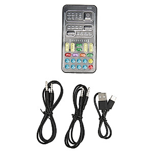 Voice Changer, Portable Voice Modulator Handheld Sound Card withSound Multifunctional Effects Machine for , for PS5, for ONE, for Switch, PC and for PUGB Gaming