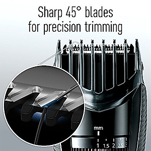 Panasonic Wet and Dry Cordless Electric Beard and Hair Trimmer for Men, Black, 6.6 Ounce