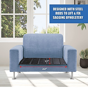 Product Trend Furniture Fix Steel for Chair, Sofa, Loveseat, Mattress, or Couch-Cushion Support, Supercomfortable Nonslip Adjustable Seat Support, Extend Furniture Life, (22 x 17) Inches Deep (Black)