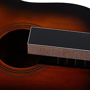 Guitar Fret Sanding Leveler Beam Leveling Bar with Self-adhesive Sandpaper, Fingerboard Guard Protectors, Replacement Sanding Paper, Guitar Fingerboard Luthier Tools for Guitar Bass