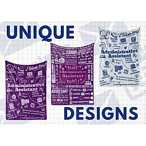 InnoBeta Administrative Assistant Gifts for Administrative Professional Day, Bed Flannel Plush Blanket for Women/Men (50"x 65") - Administrative Assistant Job - Blue