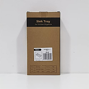 YOHOM Black Suction Cup Sponge Holder for Kitchen 2-in-1 in Sink Dish Rag Holder for Undermount Sink Plastic Scrubber Sponge Tray Organizer, Installation Size 9.06" L x 3.15" W