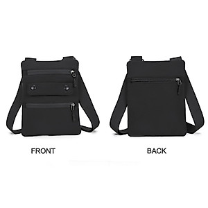 VINAIDA Small Crossbody Cell Phone Bag Mini Sling Wallet Purse Travel Handbags Black Messenger Bag with Long Shoulder Strap Women Men