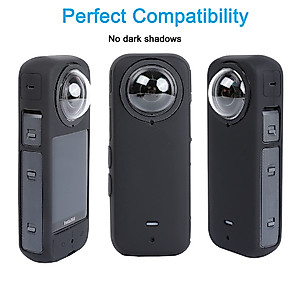 PellKing Camera Protective Accessories Kit for Insta360 X3, Inst 360 X3 Bundle Include Lens Guard/Silicone Protective Cover/Screen Protectors/Camera Case