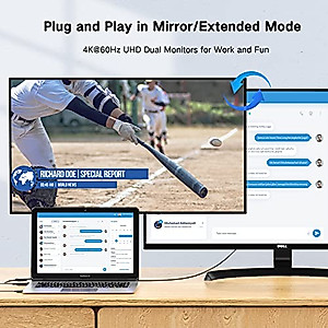 FOINNEX HDMI to DisplayPort Adapter, 4K@60Hz Not-Bidirectional HDMI to Display Port, Unidirectional HDMI Source to DP Display Male to Female for Computer, Monitor, PS4, NS