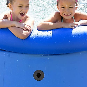 Aquatix Pro Pool Plugs 6pc Fits Intex, Bestway, Coleman & Summer Escape Above Ground Swimming Pools, Replacement Wall Plugs, Strainer Hole Plug, Filter Pump Water Stopper, Durable Drainer Plugs Black