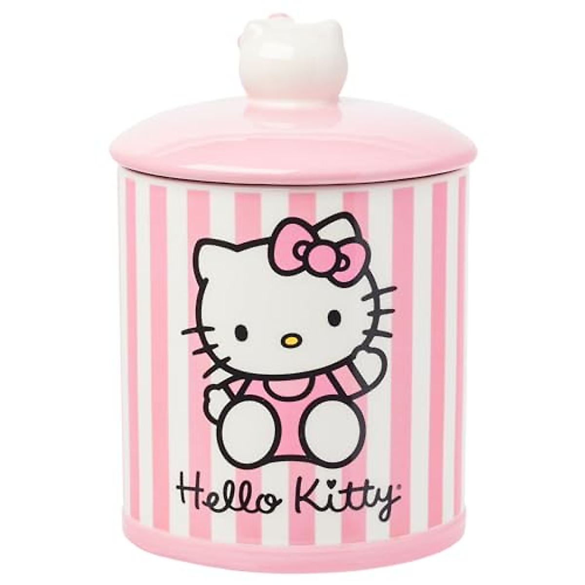 Silver Buffalo Sanrio Hello Kitty Pink Ceramic Cookie Snack Jar (Medium)