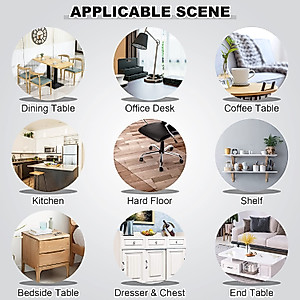 LovePads 1.5mm Thick 54 x 54 Inches Frosted Table Protector, Plastic Table Cover Protector, Clear Table Protector for Dining table Room, Plastic Tablecloth Protector, Vinyl Table Pads for Kitchen Wood