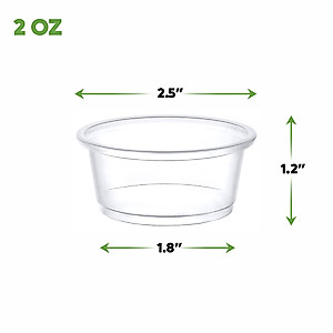 Comfy Package [250 Count 2 oz. Plastic Disposable Portion Cups (No Lids) Souffle Cups