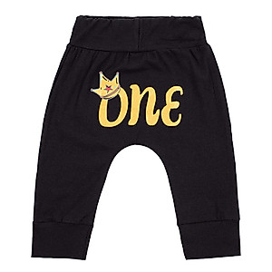 Baby First Birthday Outfit Boy Gifts Funny Bowtie One Year Old Boys Romper Bodysuit Set (12-18 Months) Black