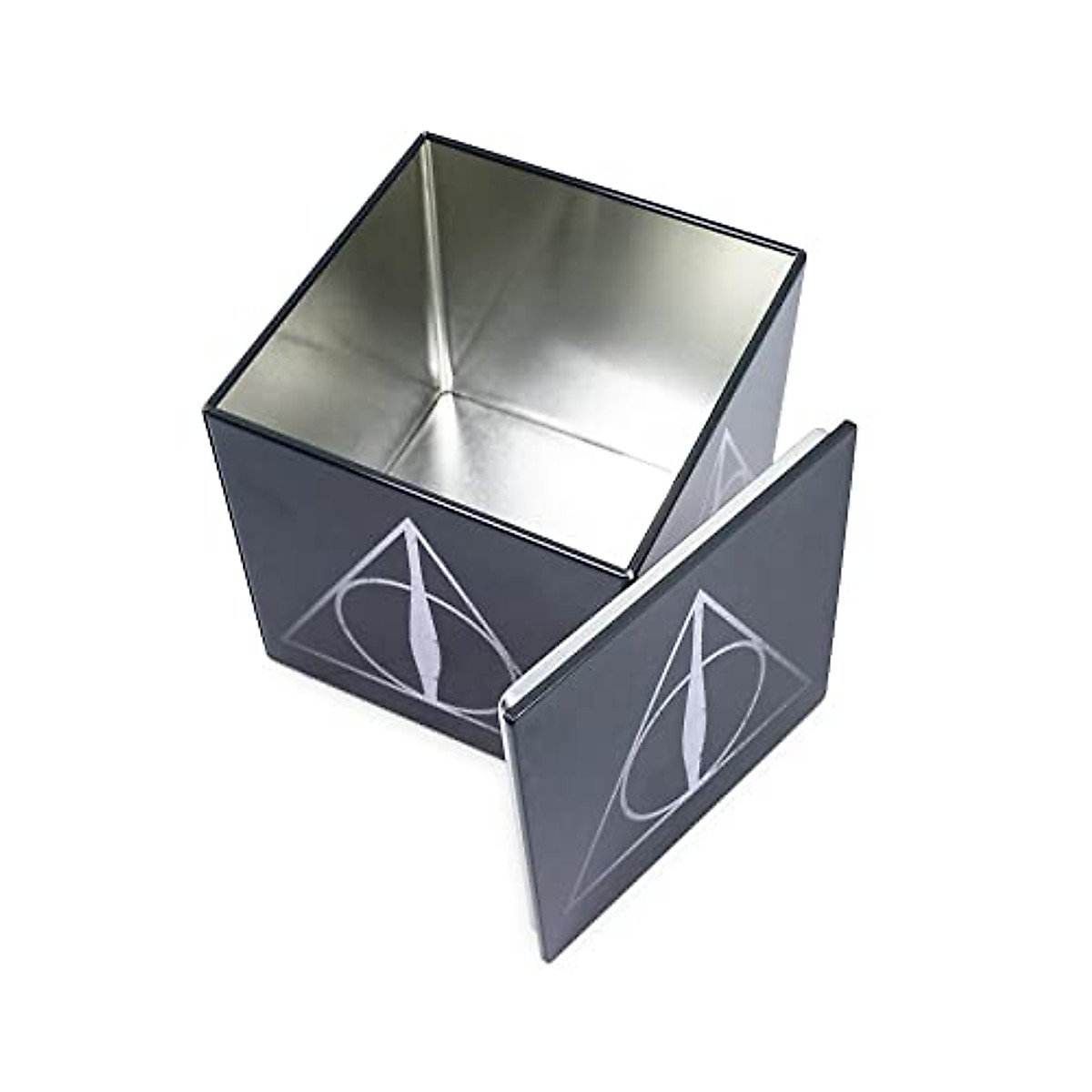 Ukonic Harry Potter Deathly Hallows Tin Storage Box Cube Organizer with Lid | 4 Inches
