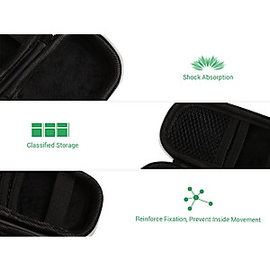 AGPTEK Carrying Case, EVA Zipper Carrying Hard Case Cover for Digital Voice Recorders, MP3 Players, Storage Holder for 3D Printing Pen, USB Cable, Earphones, Memory Cards, U Disk, Black