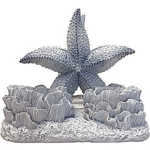 World of Wonders "Under the Seasoning" Ocean Harmony Series Elegant Starfish Napkin Holder Salt and Pepper (3 Piece Set) | Beach House Shabby Chic Sea Life Marine Nautical Home Decor Accent - 6.5"