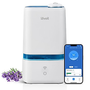 LEVOIT Humidifiers for Bedroom, Smart Wi-Fi Cool Mist Essential Oils Diffuser in One, 4L Ultrasonic Air Vaporizer for Plants, Baby, Quiet for Home Large Room, Nursery, 40H