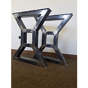 Metal Table Legs, X-Beam Style - Any Size and Color