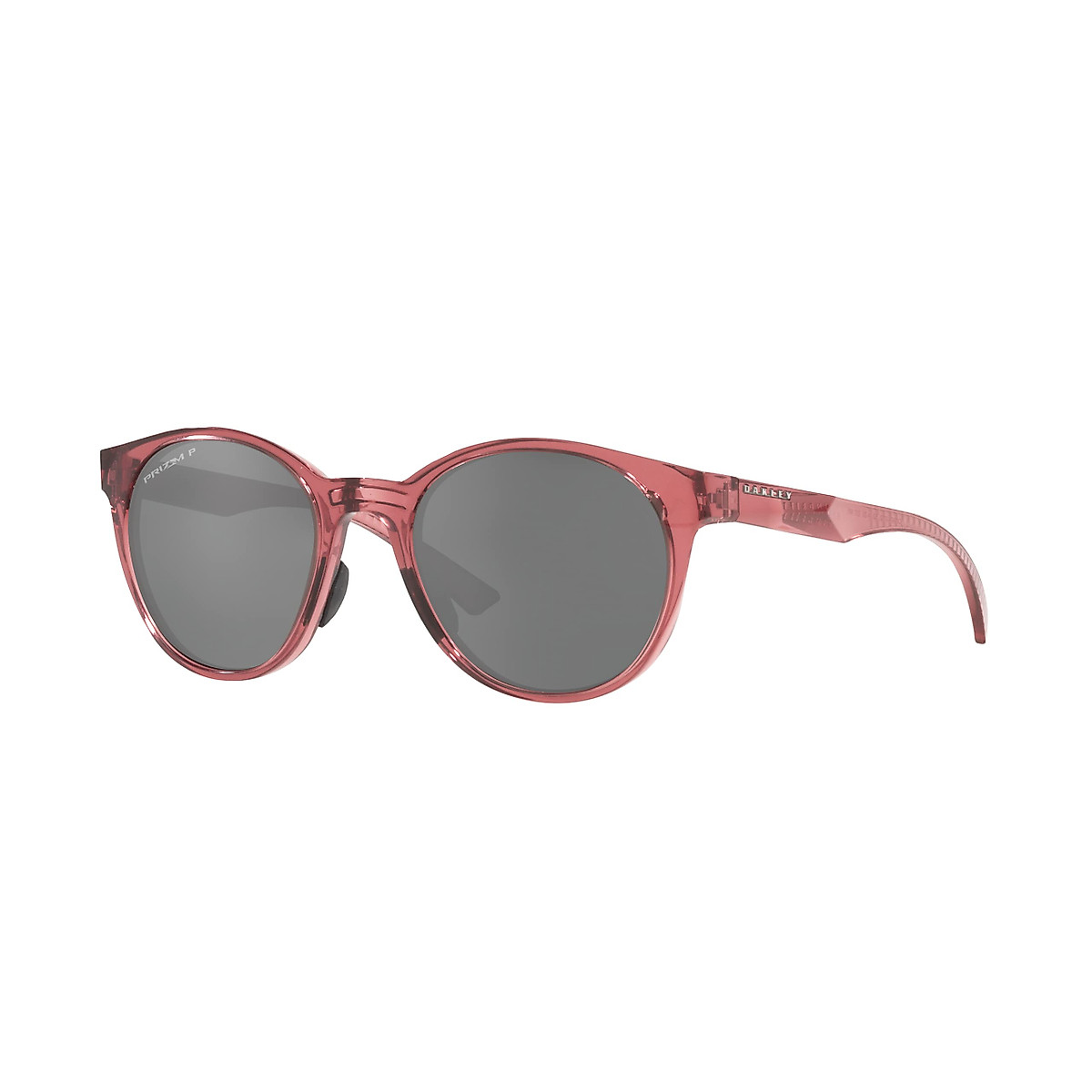 Oakley Women's Oo9474 Spindrift Round Sunglasses, Berry/Prizm Black Polarized, 52 mm